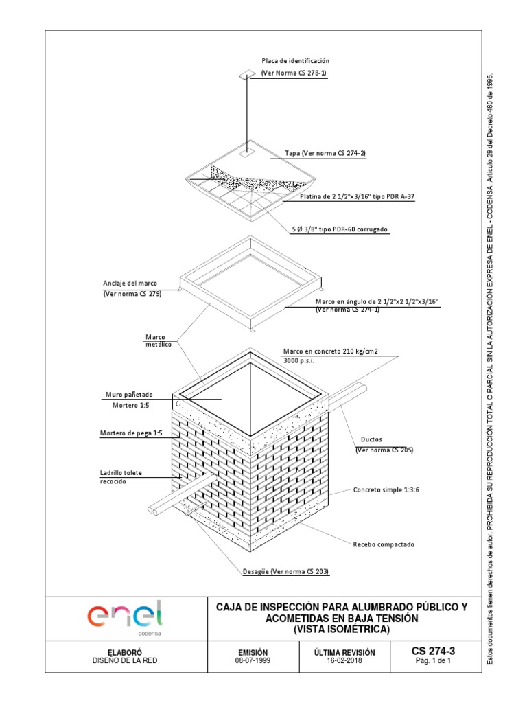 Caja de Inspección CS 274-3 Normativa | PDF