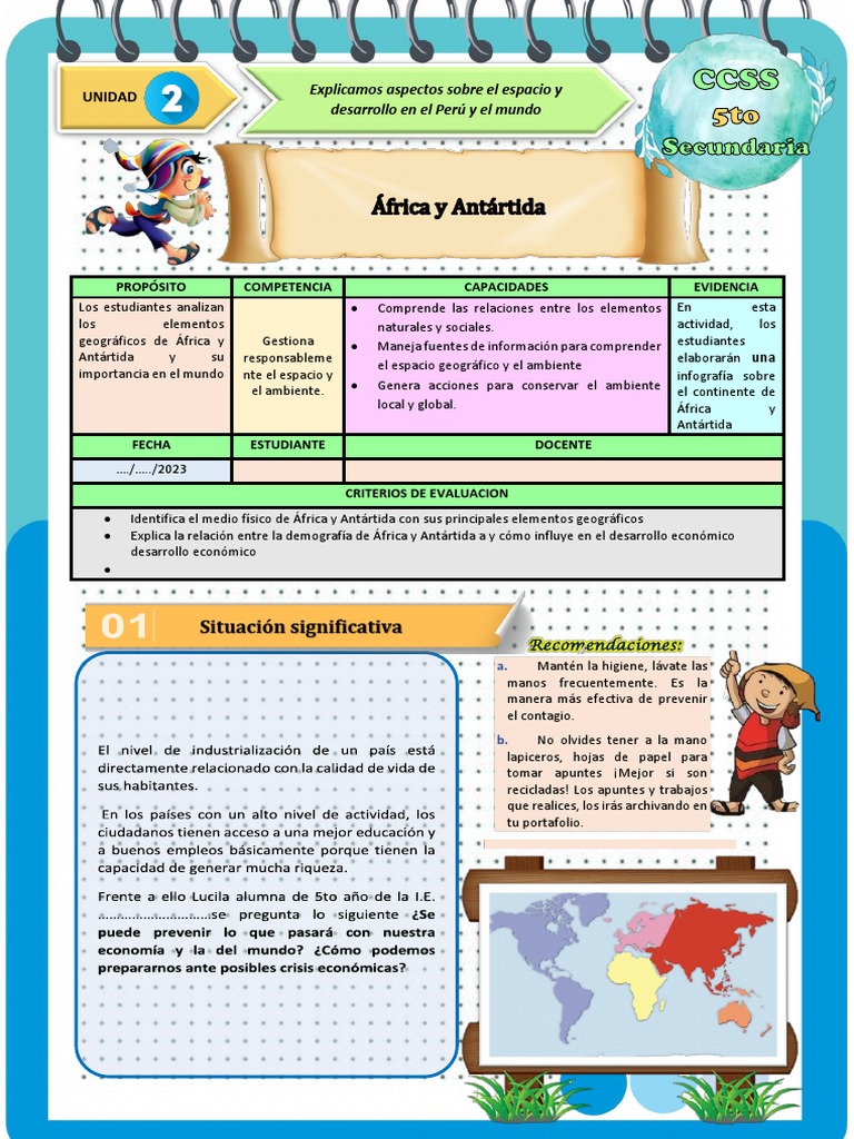 Ficha de Actividad CCSS 5°-Semana 1 | PDF