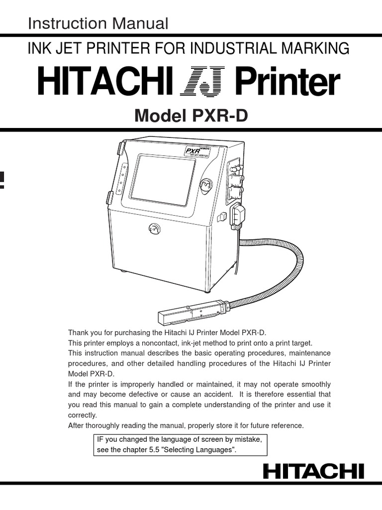 Hitachi PXR-D Instruction Manual | PDF | Ultraviolet | Electromagnetic ...