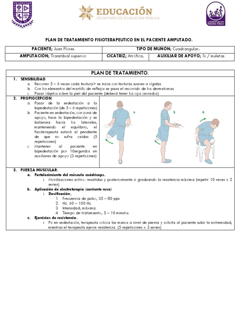 Plan de Tratamiento Fisioterapeutico en El Paciente Amputado | PDF