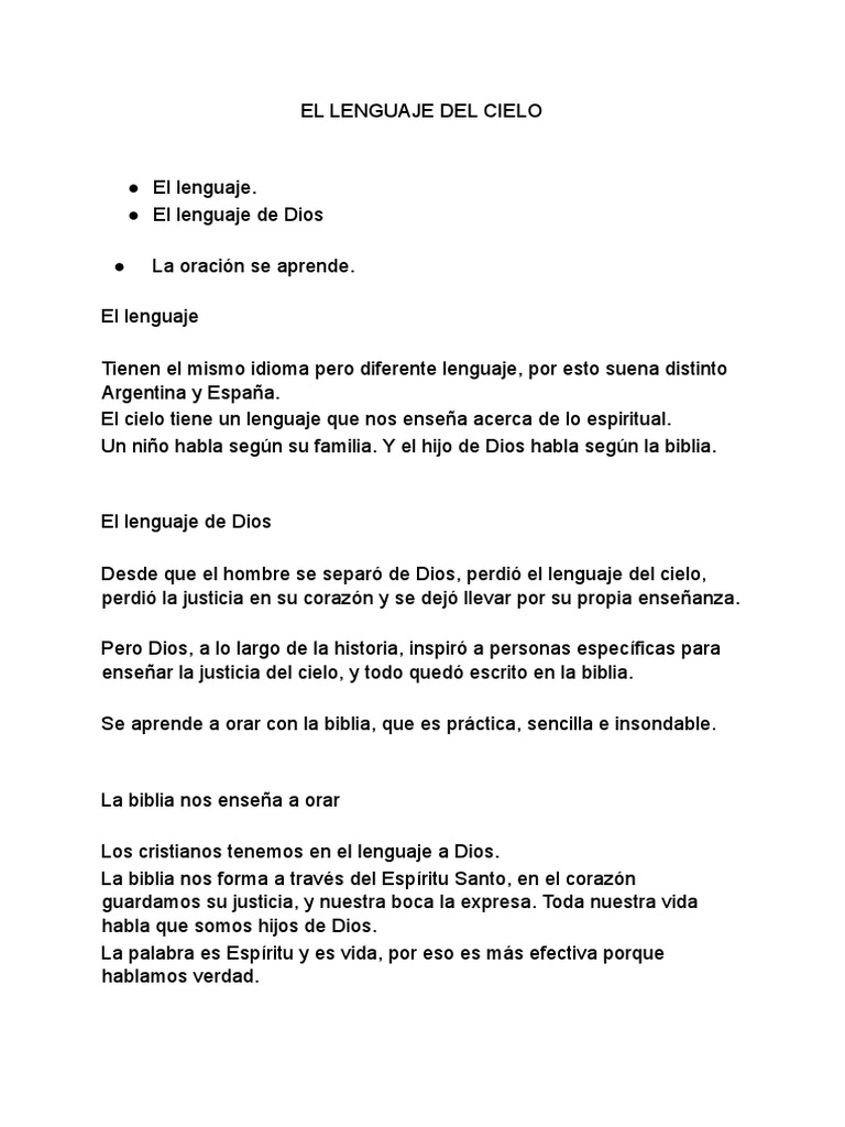 2 El Lenguaje Del Cielo | PDF