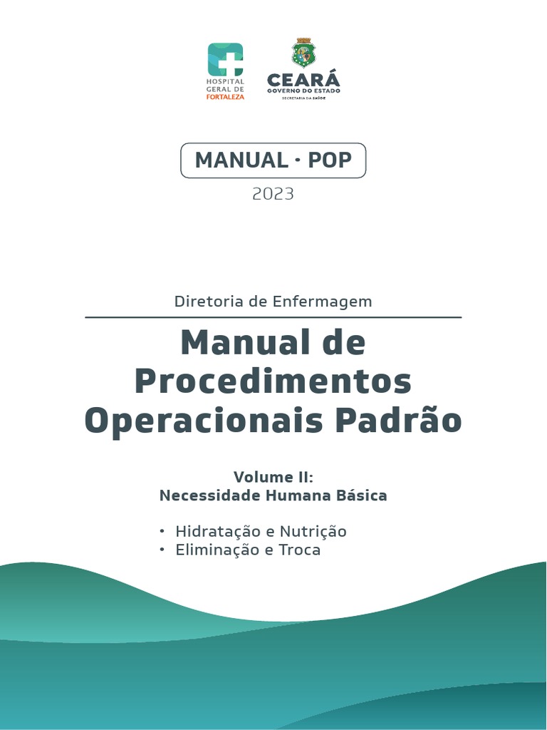 Manual Procedimentos Operacionais Padrão Da Enfermagem HGF - Volume II ...