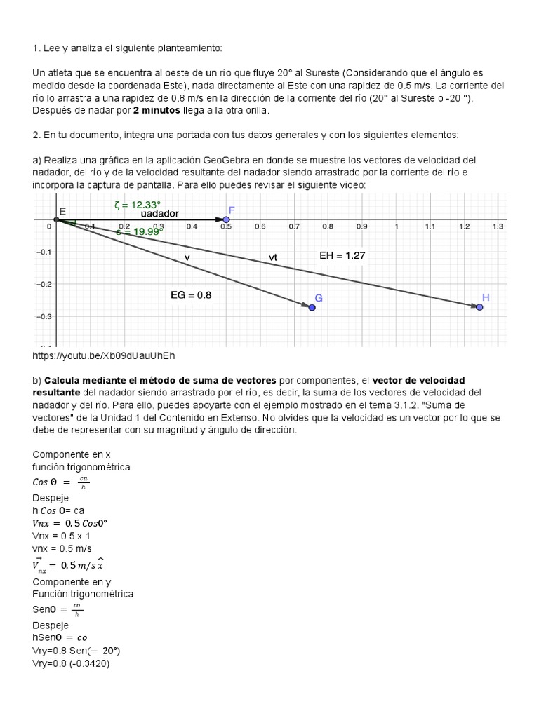 N1 | PDF | Vector Euclidiano | Velocidad