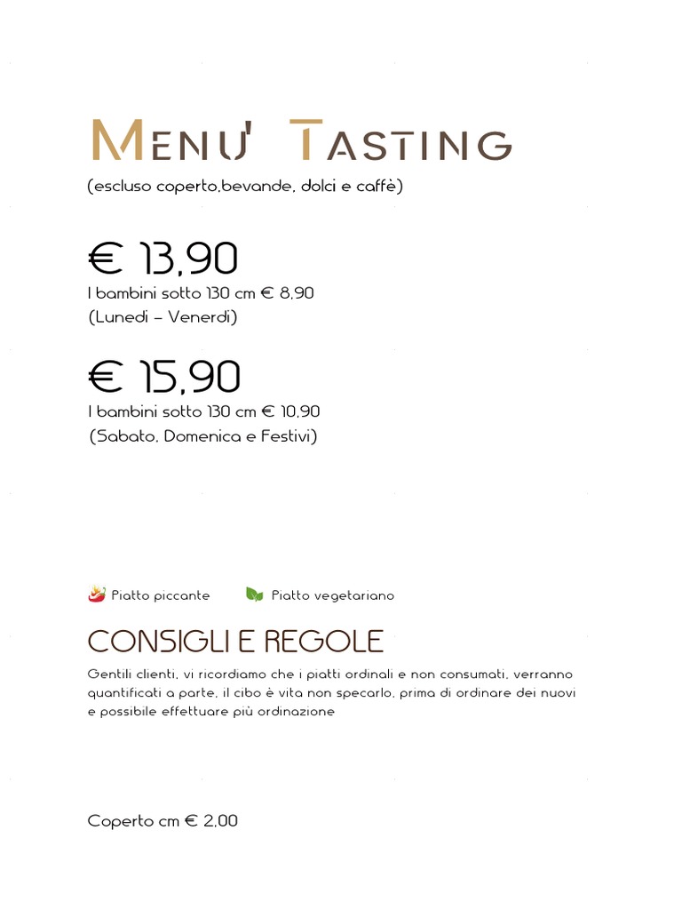 Menu Pranzo Sanshi Limena v20.2 | PDF