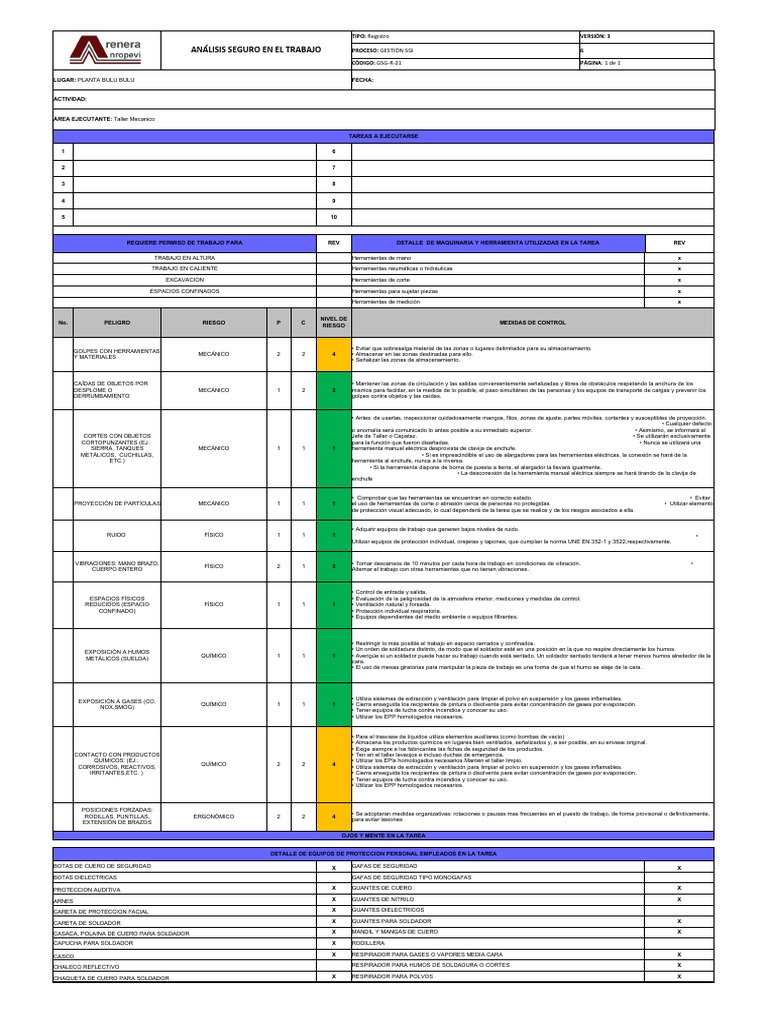 GSG-R-21 Formato Ast Version 3 | PDF | Soldadura | Construcción
