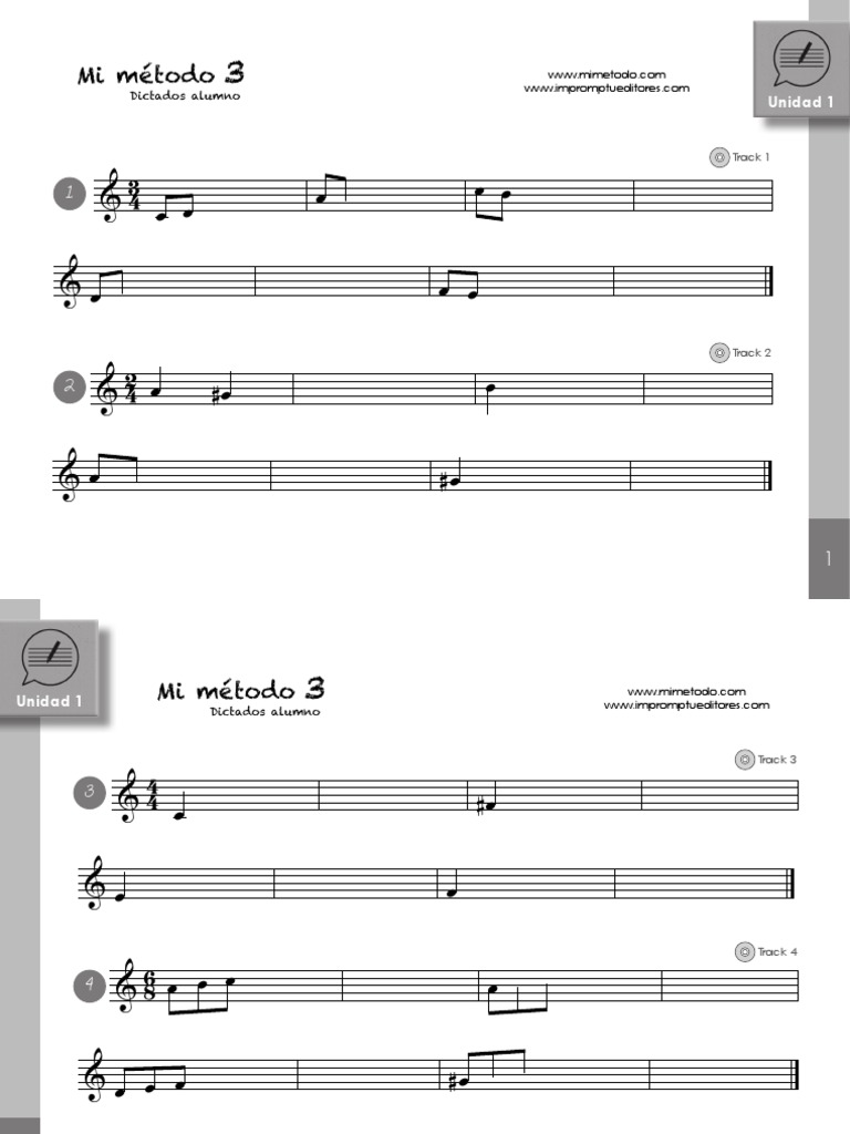 Unidad 1 Dictados MM3 | PDF