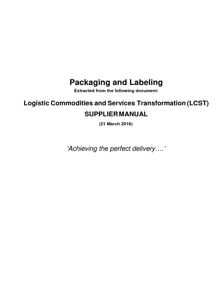 Ti/Hi Pallet Configuration Standards | PDF | Packaging And Labeling ...