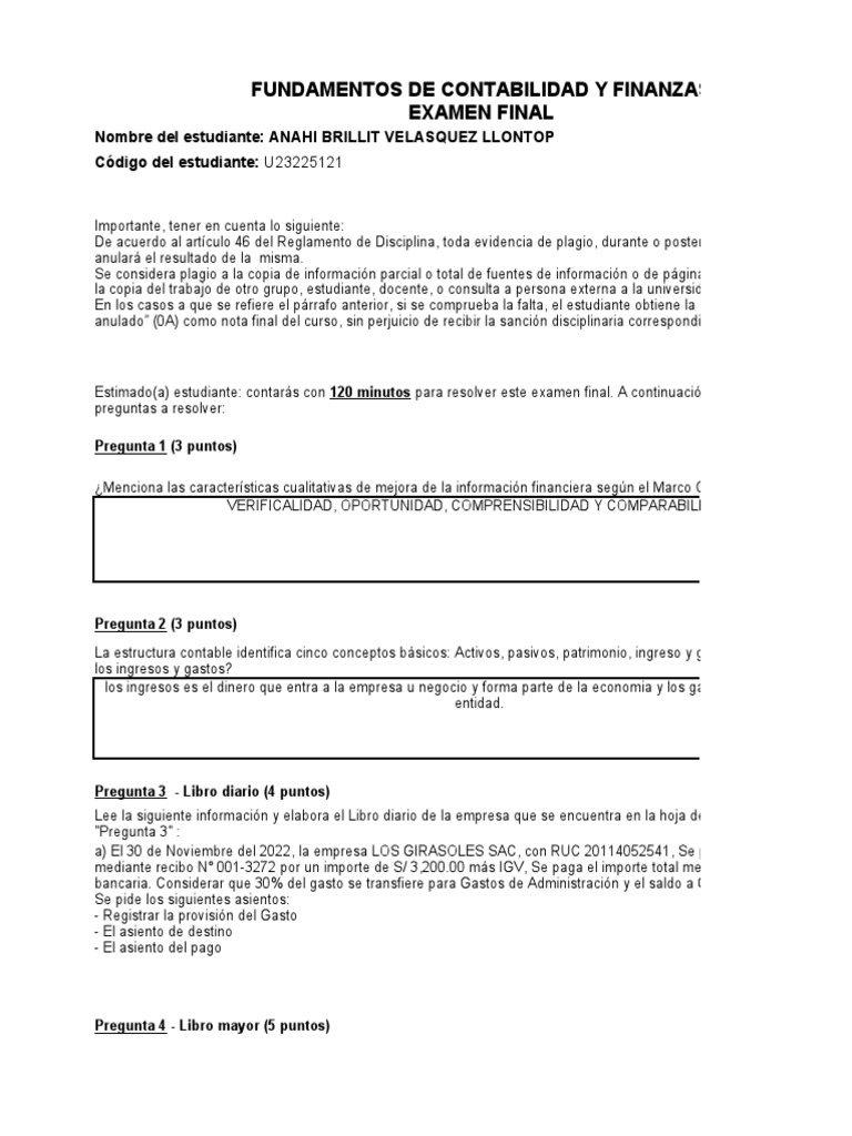 Fundamentos Examen Final | PDF