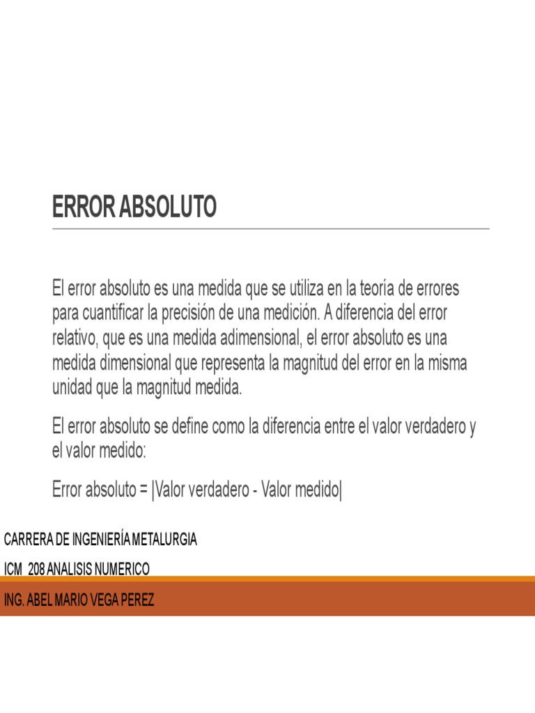 Error Absoluto y Serei Taylor - Metalurgia | PDF | Medición | Integral