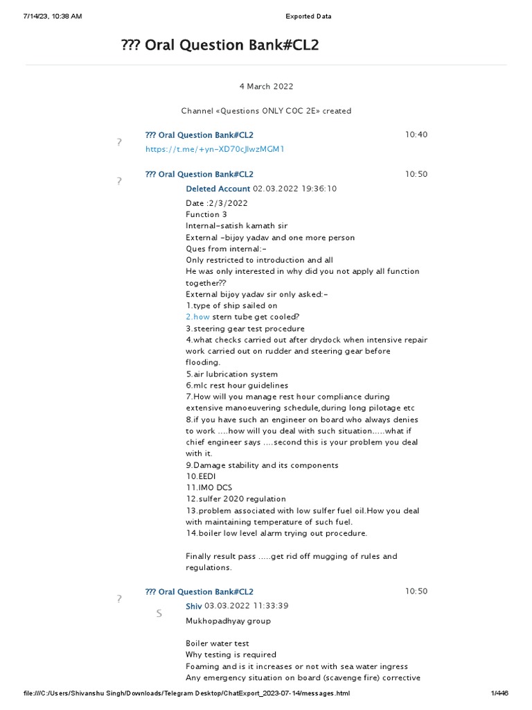 Oral Question Telegram | PDF | Piston | Turbocharger