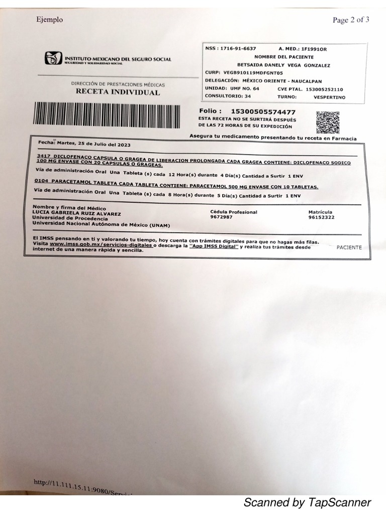 Receta IMSS | PDF