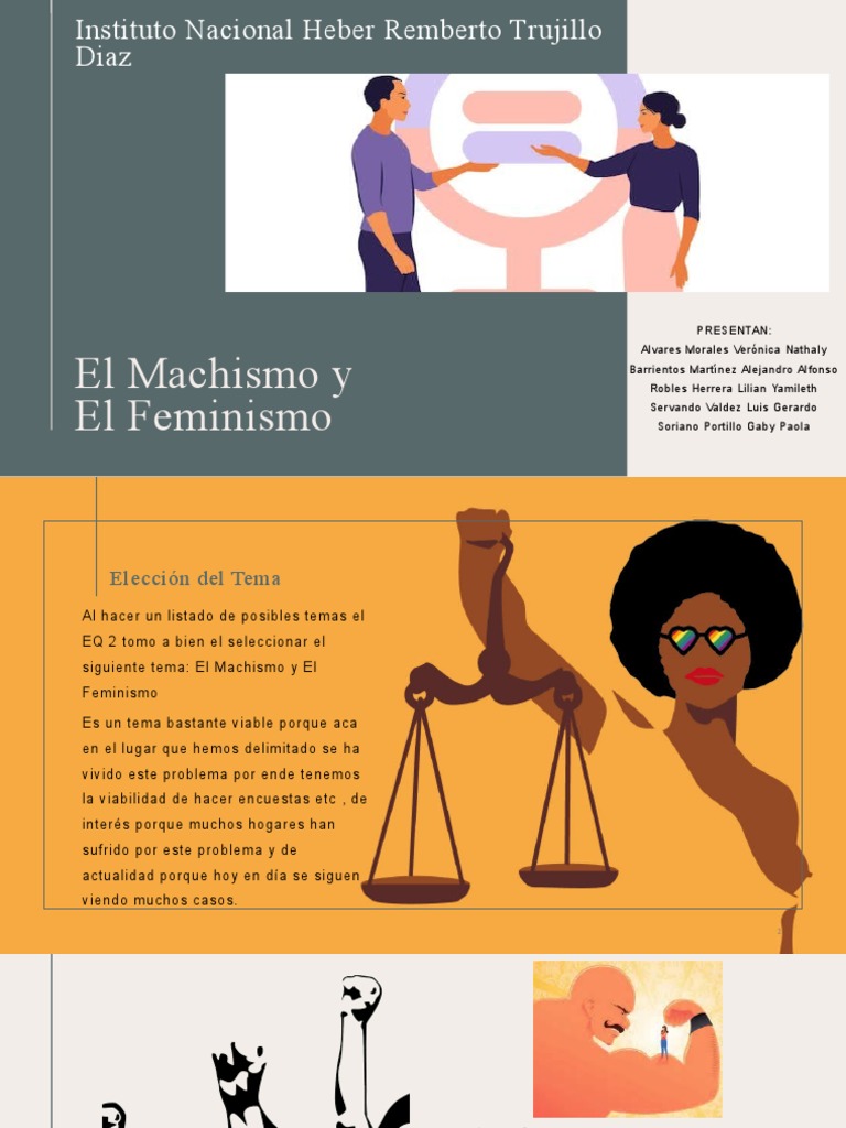 El Machismo y El Feminismo Presentacion | PDF | Machismo | Estudios de género