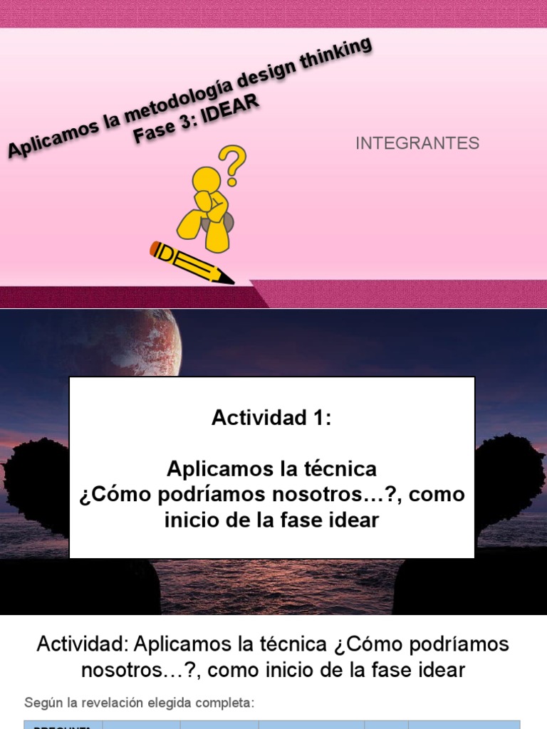 Plantilla 2do - Aplicamos La Metodología Design Thinking Fase 3 - IDEAR ...