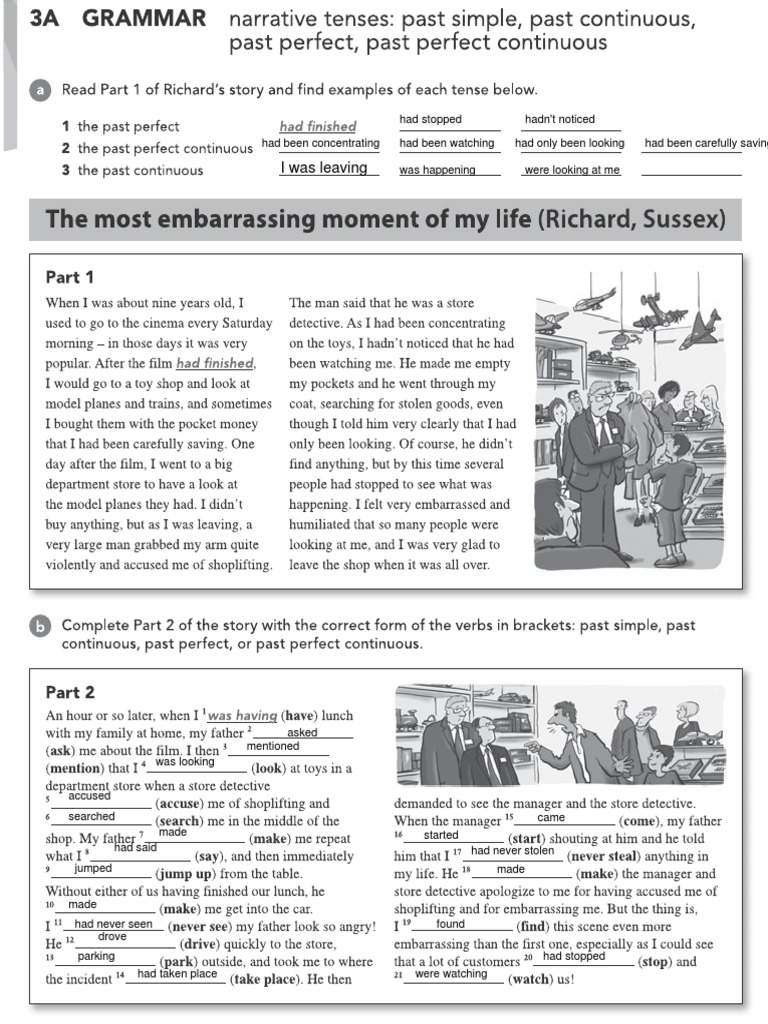 C-Grammar 3A Narrative Tenses | PDF