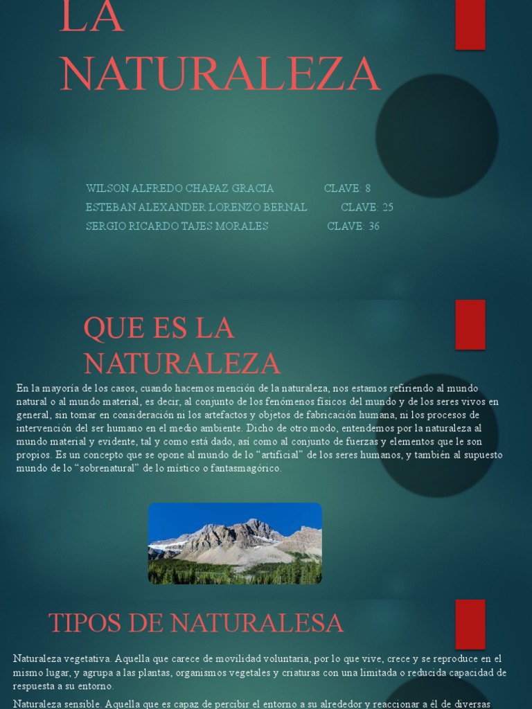 La Naturaleza | PDF | Naturaleza | Entorno natural