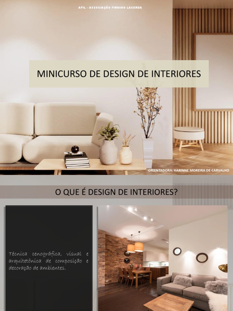 Mini Curso De Design De Interiores Pdf Percepção Esboço