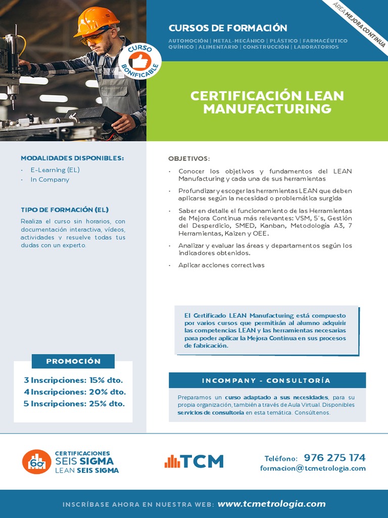 Certificaciones LEAN Manufacturing | PDF | Six Sigma | Inventario