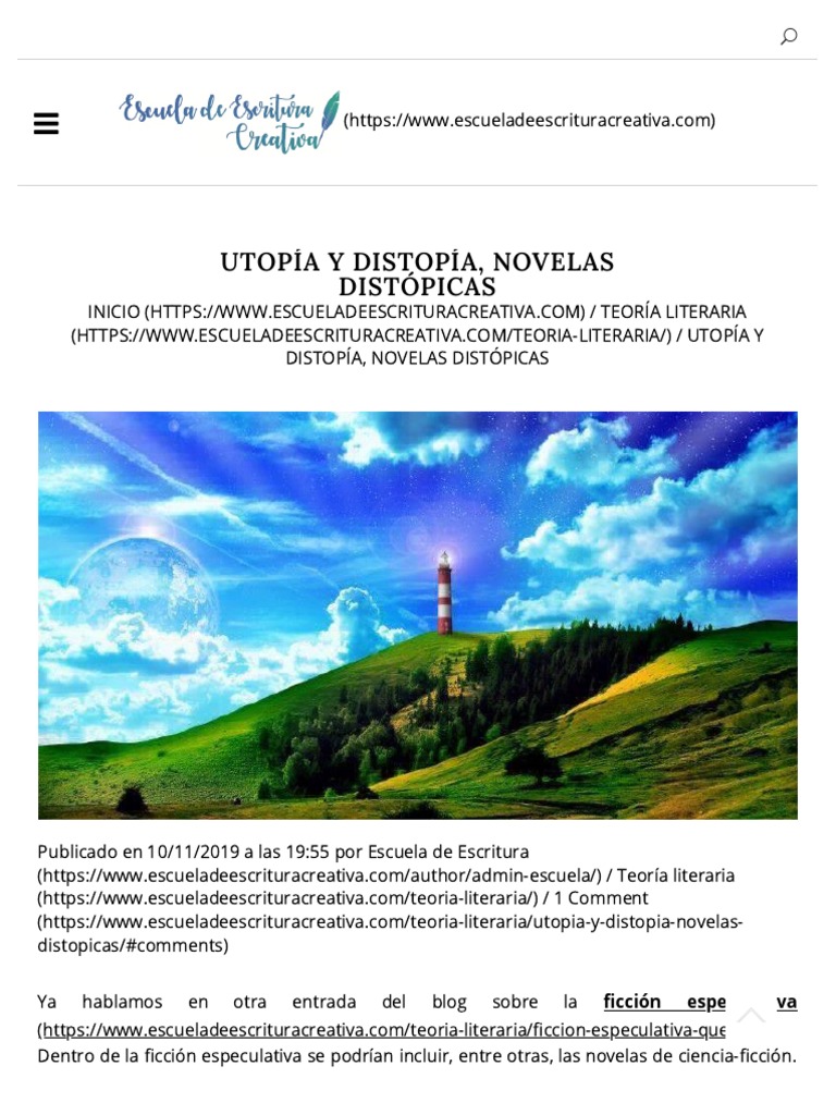 Utopías y Distopías Literarias | PDF