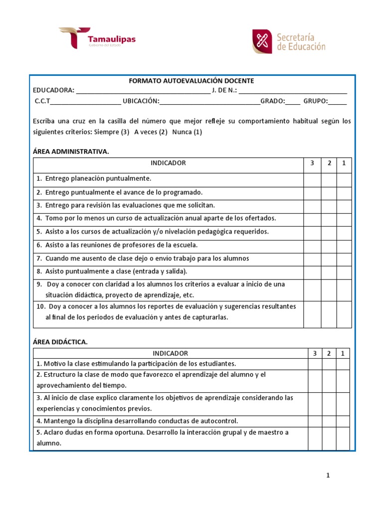 Plan de Accion Autoevaluacion | PDF | Evaluación | Aprendizaje