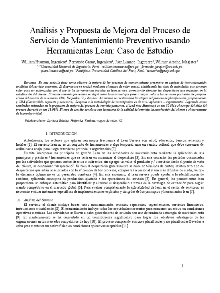 Ejemplo Proyecto Lean Manufac | PDF | Lean Manufacturing | Cliente Ejemplo Proyecto Lean Manufac | PDF | Lean Manufacturing | Cliente
