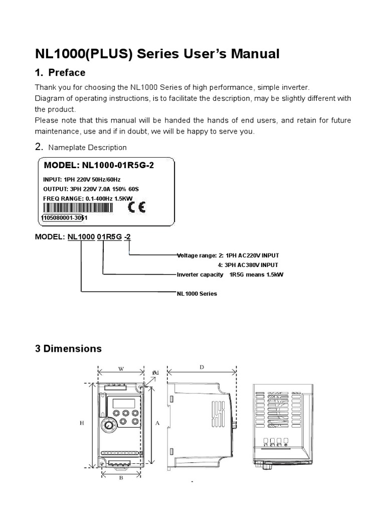 nl1000 Series Ac Drives | PDF