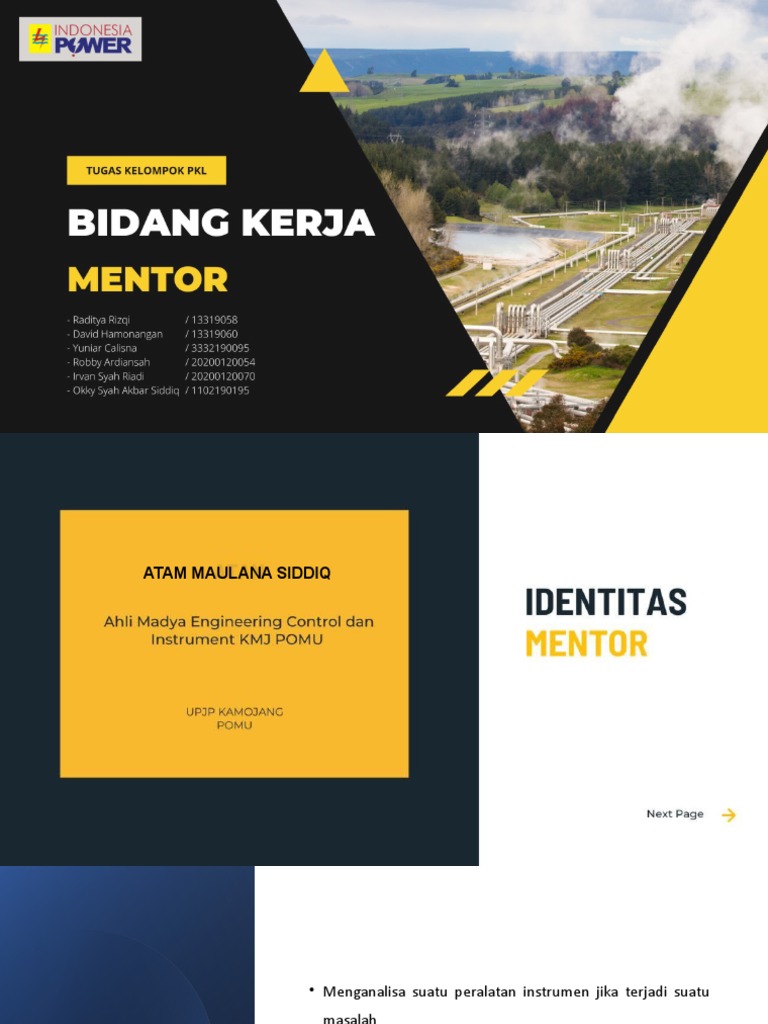 Ringkasan Bidang Kerja Mentor - Atam | PDF