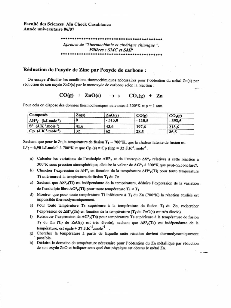 Corrige Examen 2007 PR Touaj | PDF