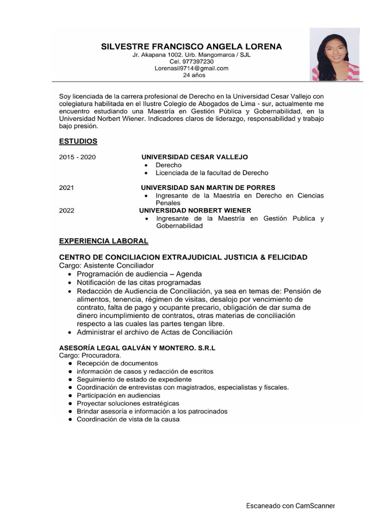 Lorena Silvestre CV | PDF