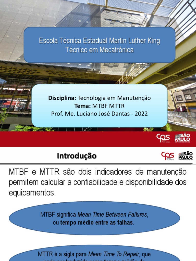 Aula 05.1 - MTBF MTTR | PDF