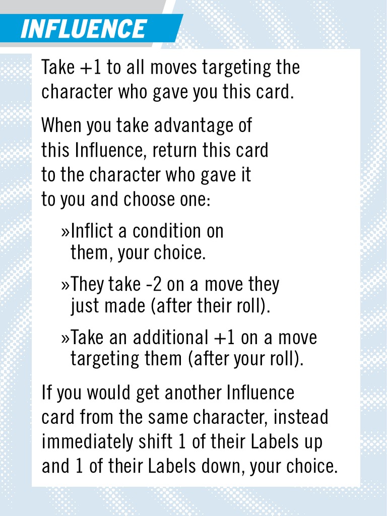 Influence Mechanics Explained | PDF | Card Games | Entertainment