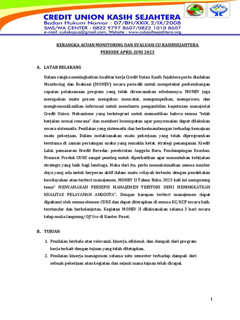 Tor Monev Ii Tb. 2023 | PDF