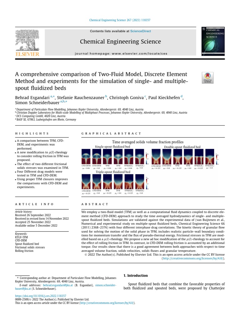 A Comprehensive Comparison Of Two Fluid Model Discrete Element Pdf Fluid Dynamics Force