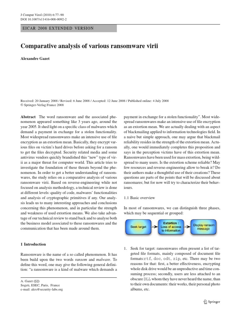 Gazet_JCVIR_2010_Comparative analysis of varios ransomware virii | PDF ...