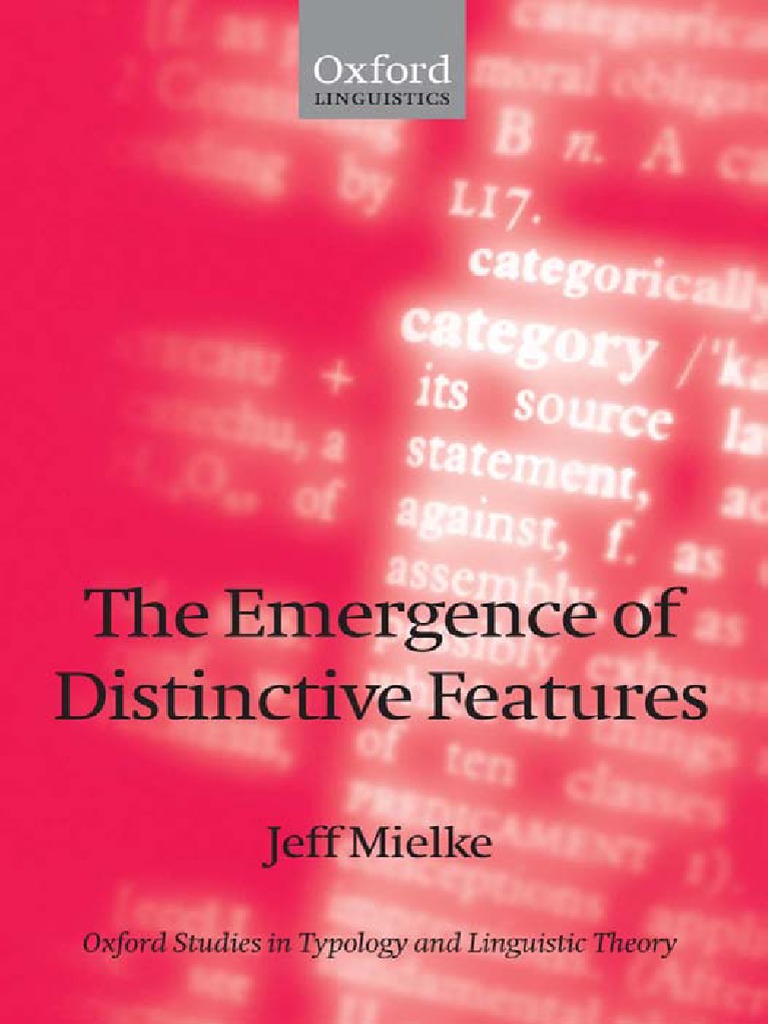 Jeff Mielke 2008 The Emergence of Distinctive Features | PDF ...