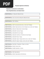 Triptico EXCEL | PDF | Microsoft Excel | Hoja de cálculo