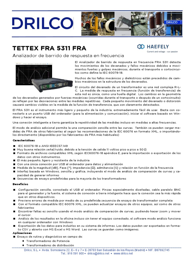 Tettex 5311 FRA Drilco 2020 | PDF | Transformador | USB