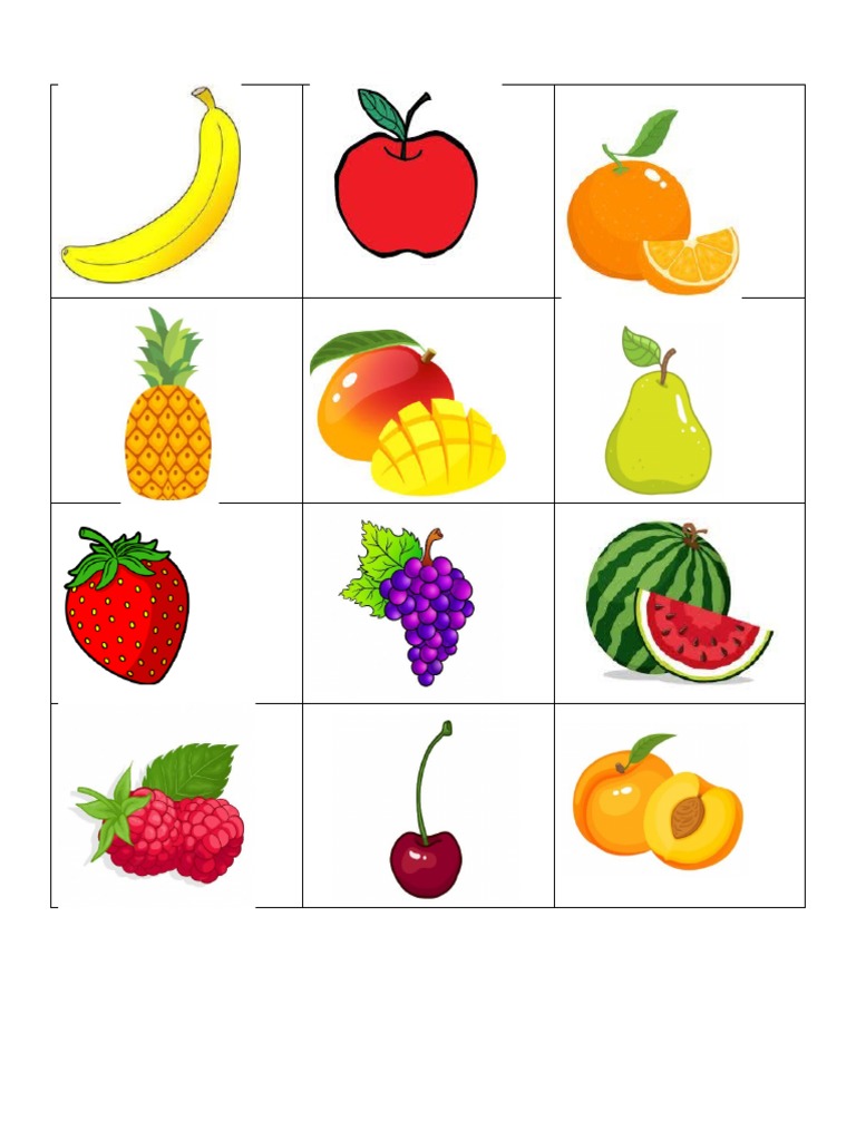 Fruits and Vegetables Memorama | PDF