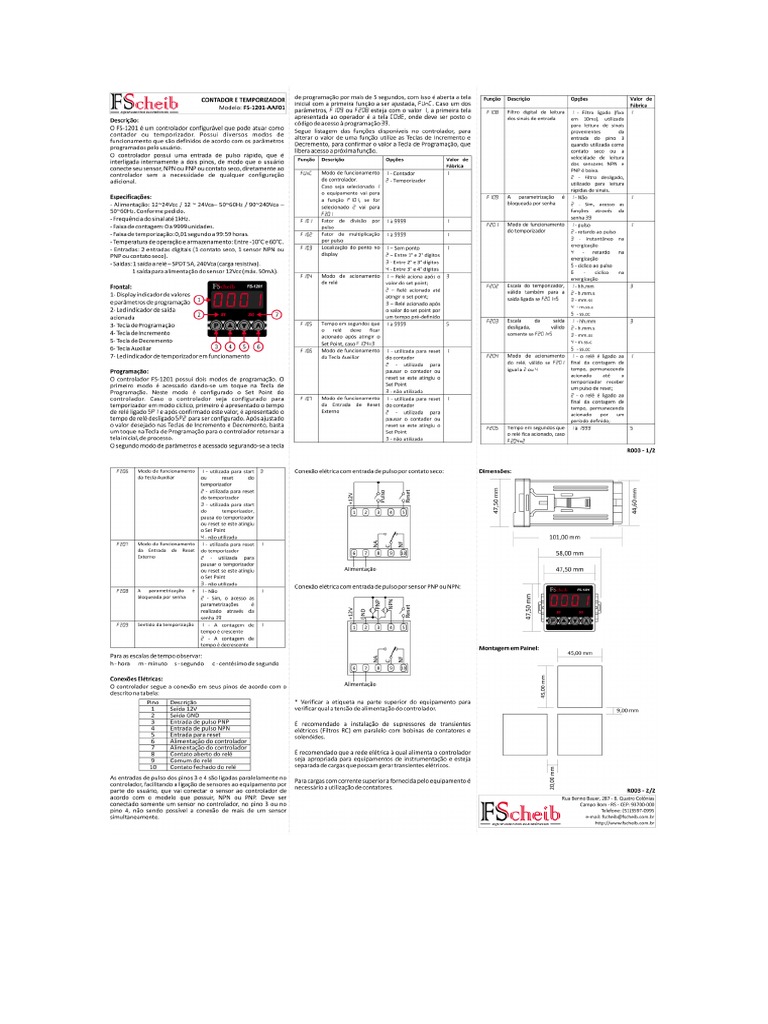 Manual Fs 1201 | PDF