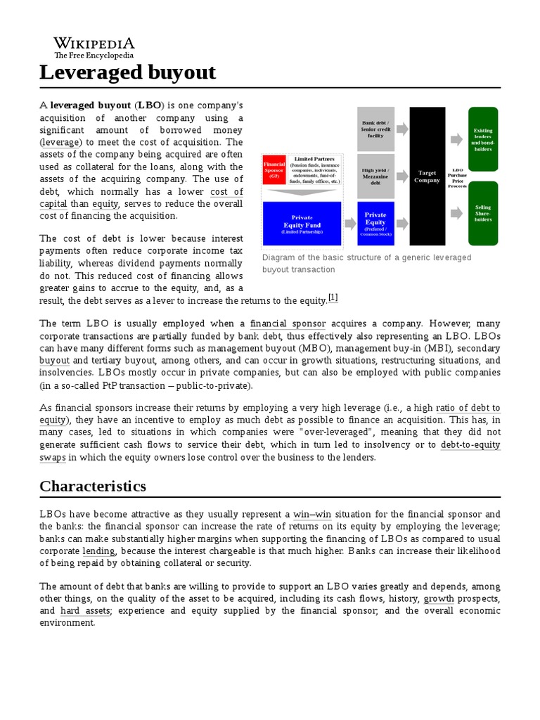 Leveraged Buyout | PDF