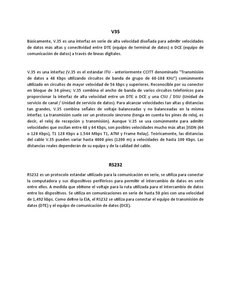V35 RS232 | PDF