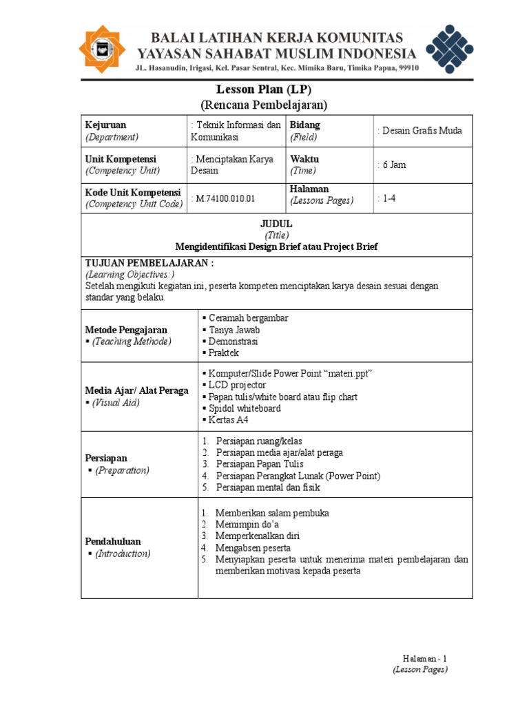 Lesson Plan | PDF | Seni | Komputer