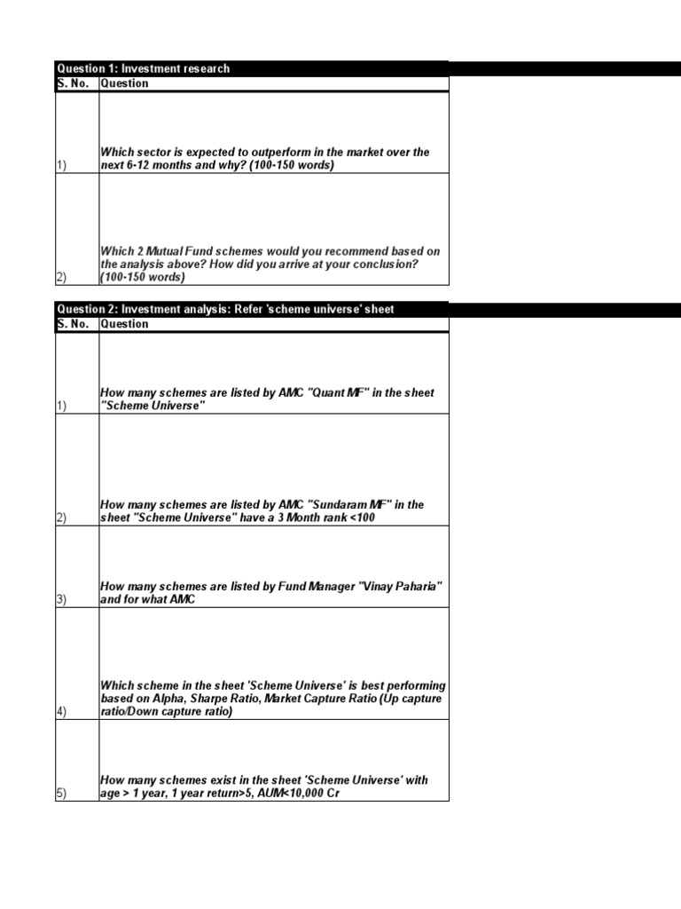 Research Analyst Assignment | PDF