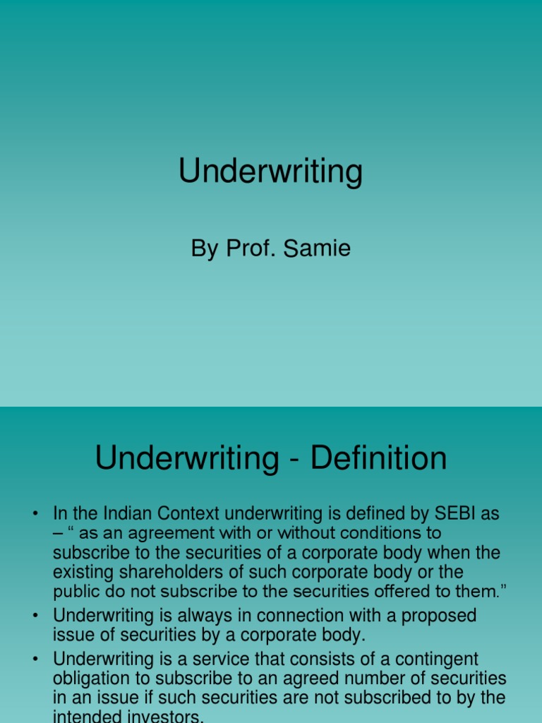 Investment Banking Underwriting | PDF | Initial Public Offering ...