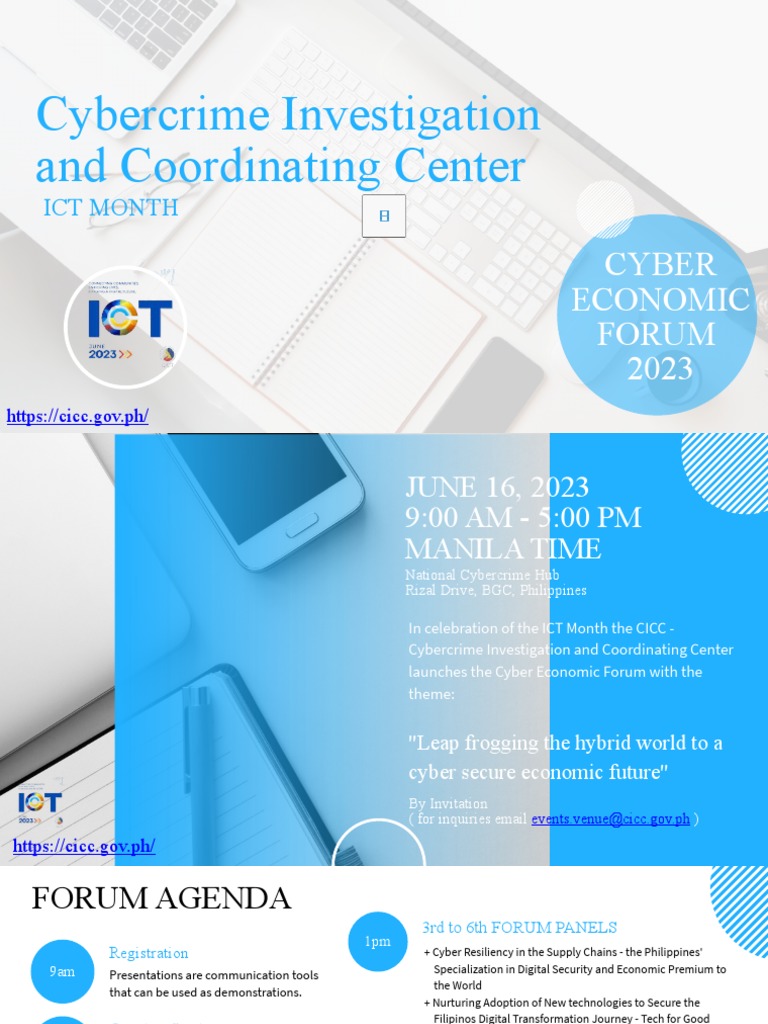 CICC Cyber Economic Forum ictM2023 | PDF | Cybercrime | Philippines