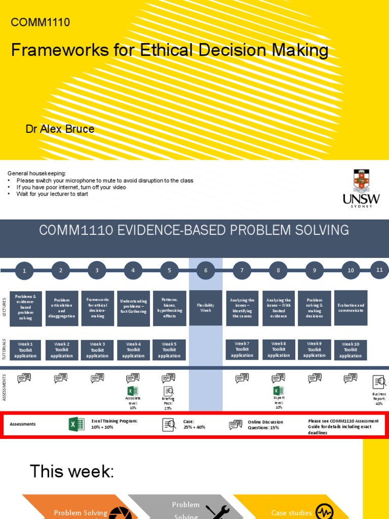 COMM1110 Lecture Slides Week 3 T1 2023 Ethics Alex Bruce | PDF | Virtue Ethics | Justice