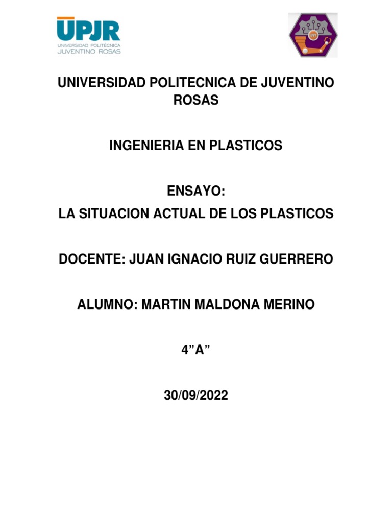 Situacion Actual de Los Plasticos Martin MM | PDF | El plastico | México