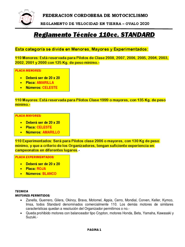Reg - Téc. 110 Standard | PDF | Motocicleta | Engranaje