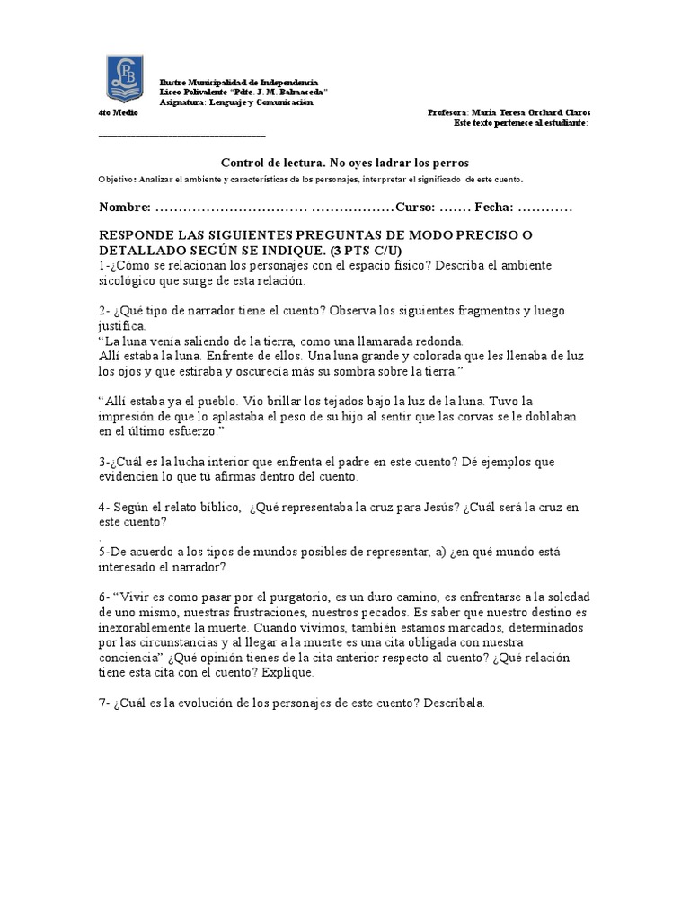 No Oyes Ladrar Los Perros | PDF | Ficción general