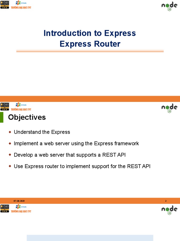 Session 05-06-07-Introduction To Express, Express Router | PDF ...