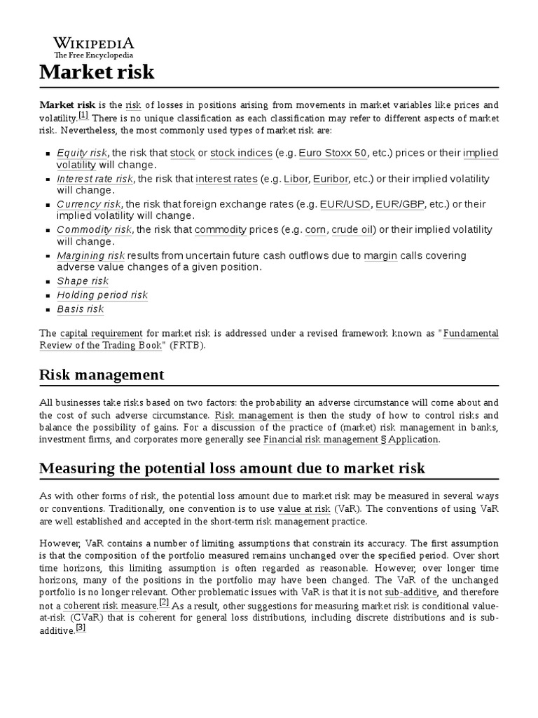 Market Risk | PDF | Financial Risk | Probability Market Risk | PDF | Financial Risk | Probability